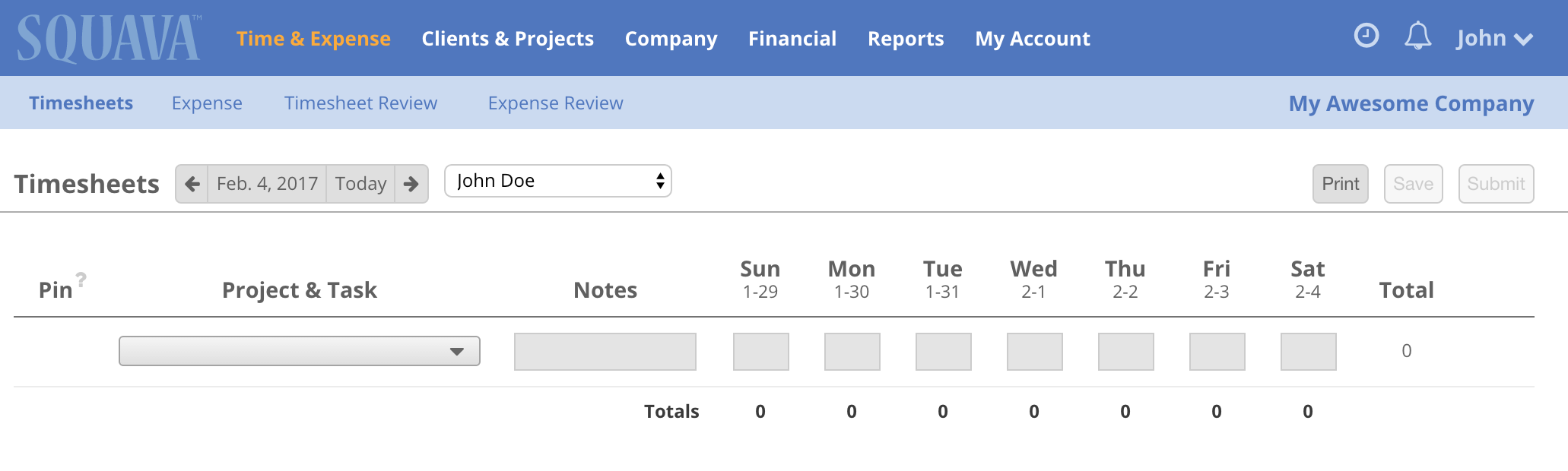 Tracking Your Time – SQUAVA Support