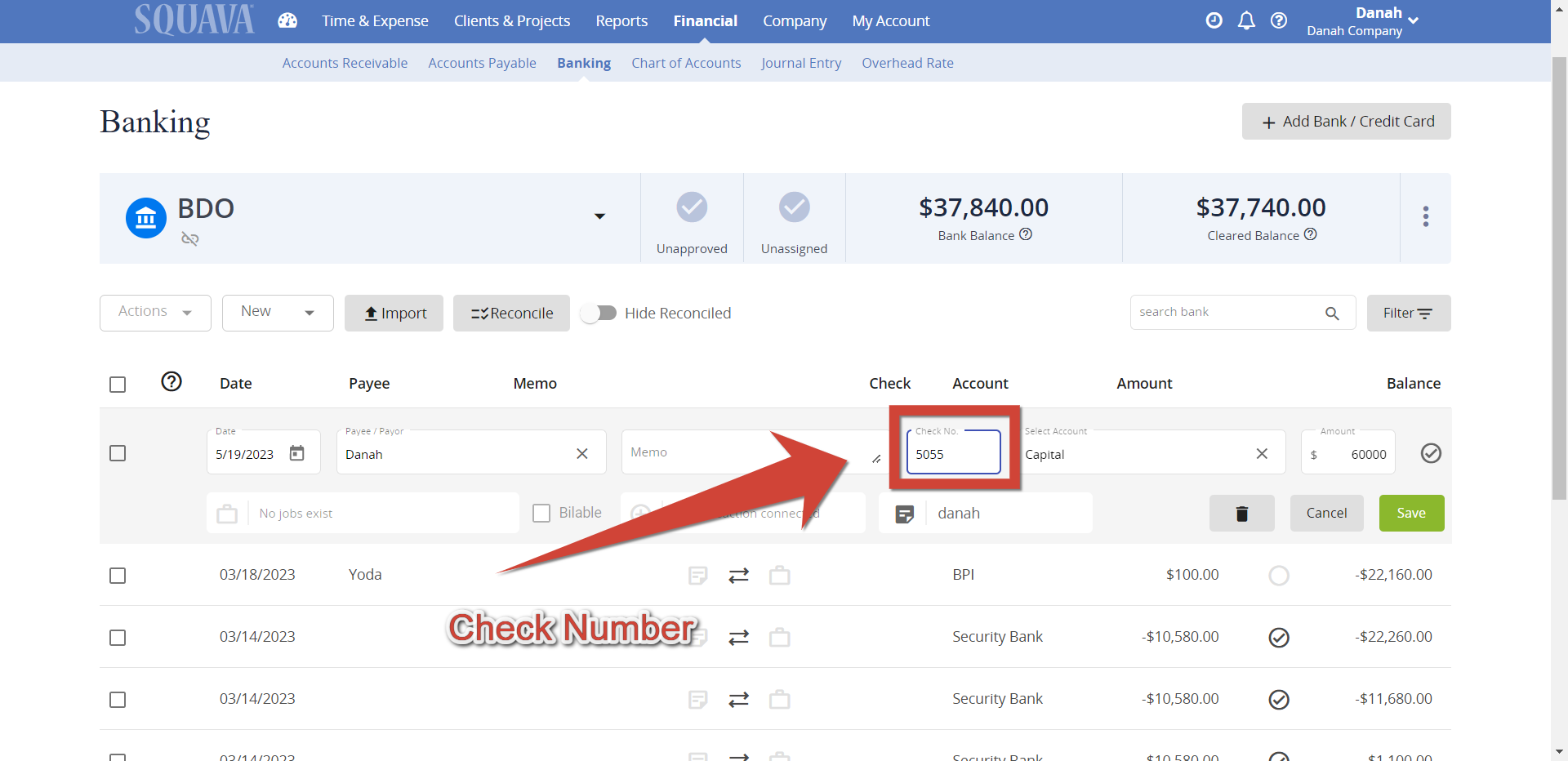 Bank and Credit Card Register Features Overview – SQUAVA Support