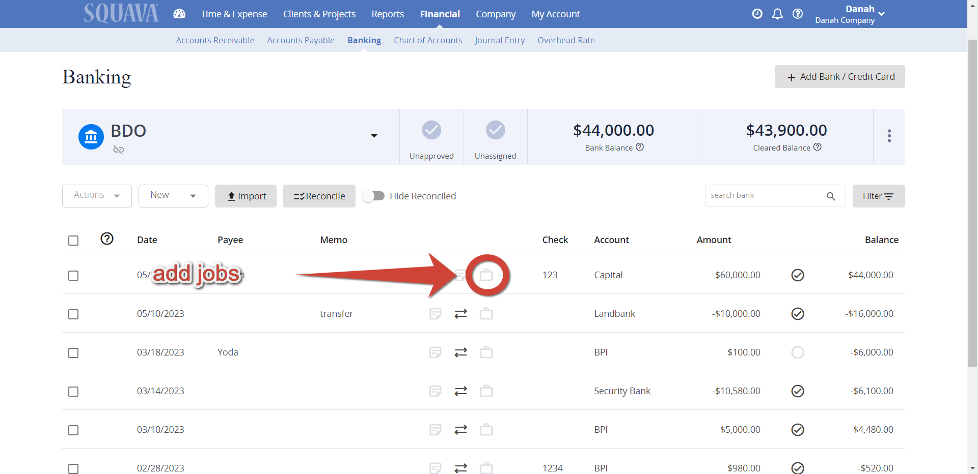 Bank and Credit Card Register Features Overview – SQUAVA Support