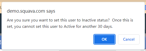 Company - Unable to reactivate a user – SQUAVA Support