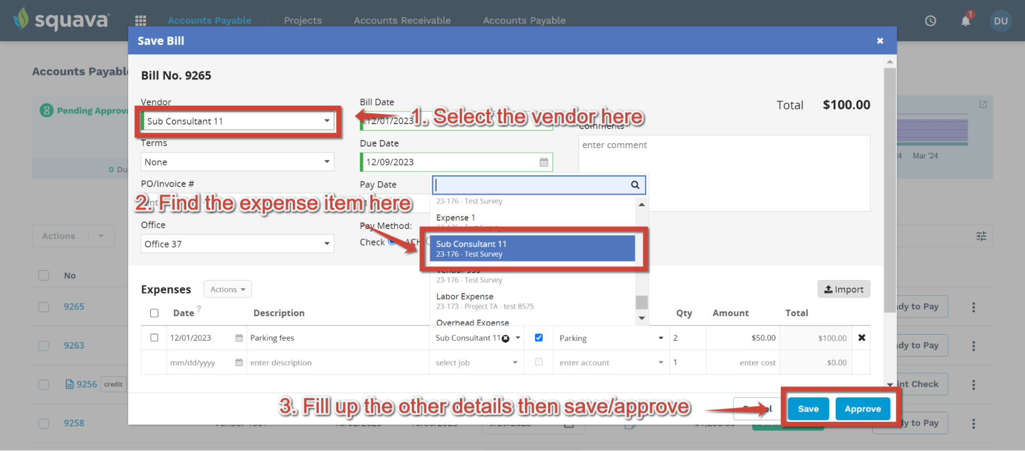 Subconsultant Expenses – SQUAVA Support