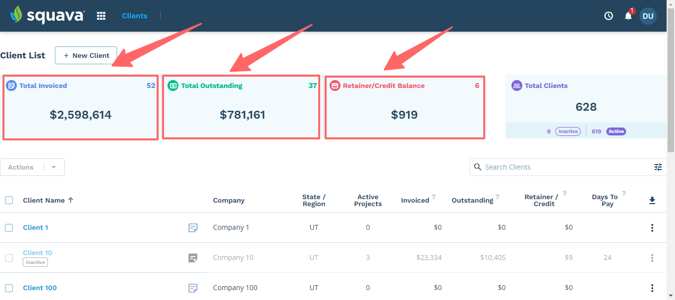 Viewing Clients – SQUAVA Support