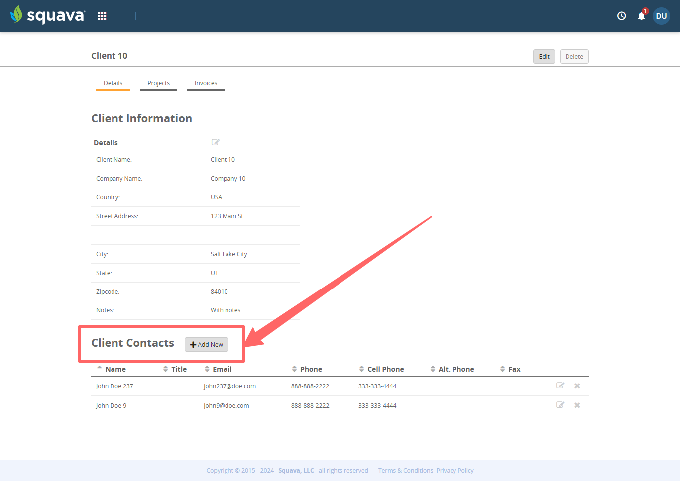 Viewing Clients – SQUAVA Support