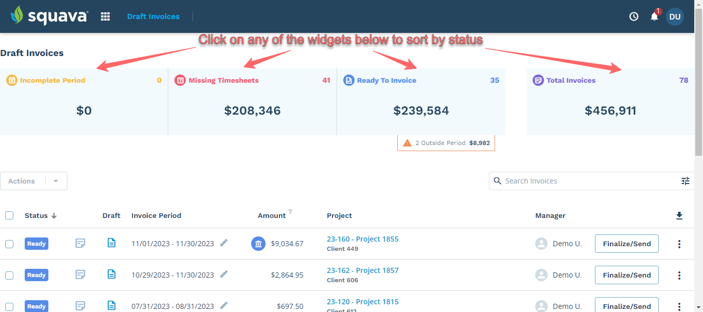 Managing Draft Invoices – SQUAVA Support Managing Draft Invoices – SQUAVA Support