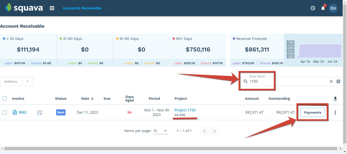 Applying Payments – SQUAVA Support