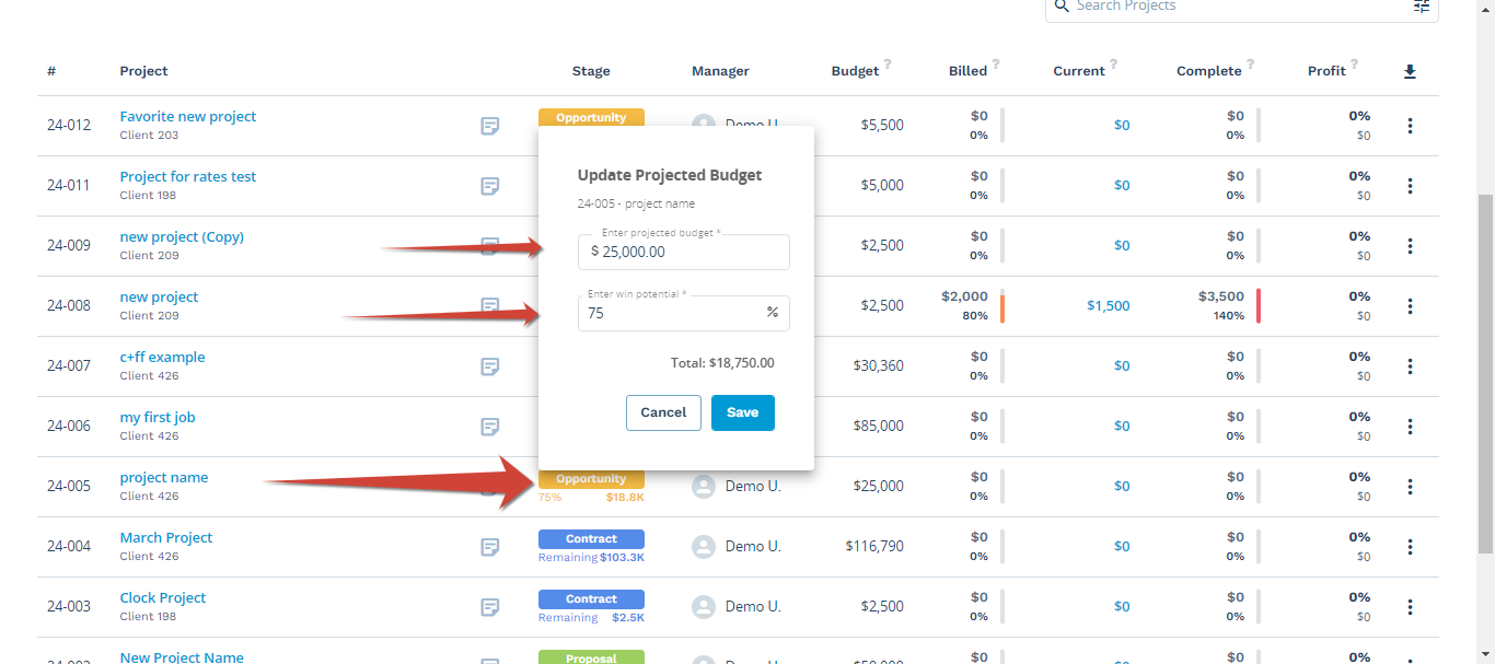 Adding Projects – SQUAVA Support