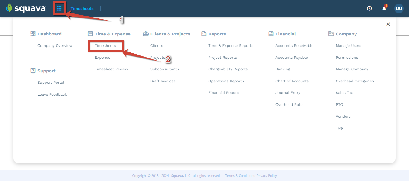 Entering Your Expenses – SQUAVA Support