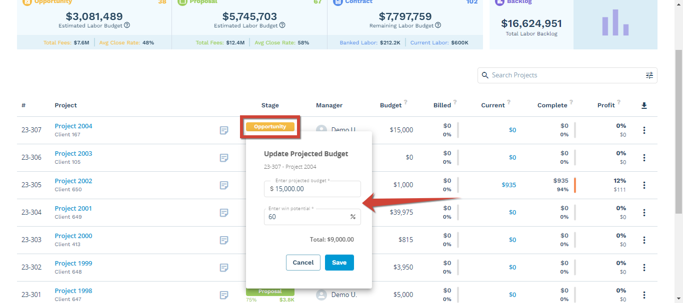 Viewing Projects – SQUAVA Support