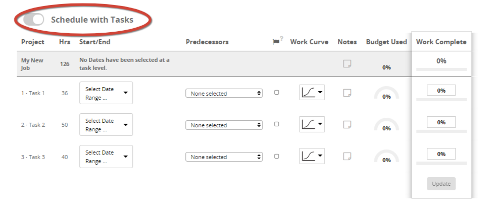Project Schedule – SQUAVA Support