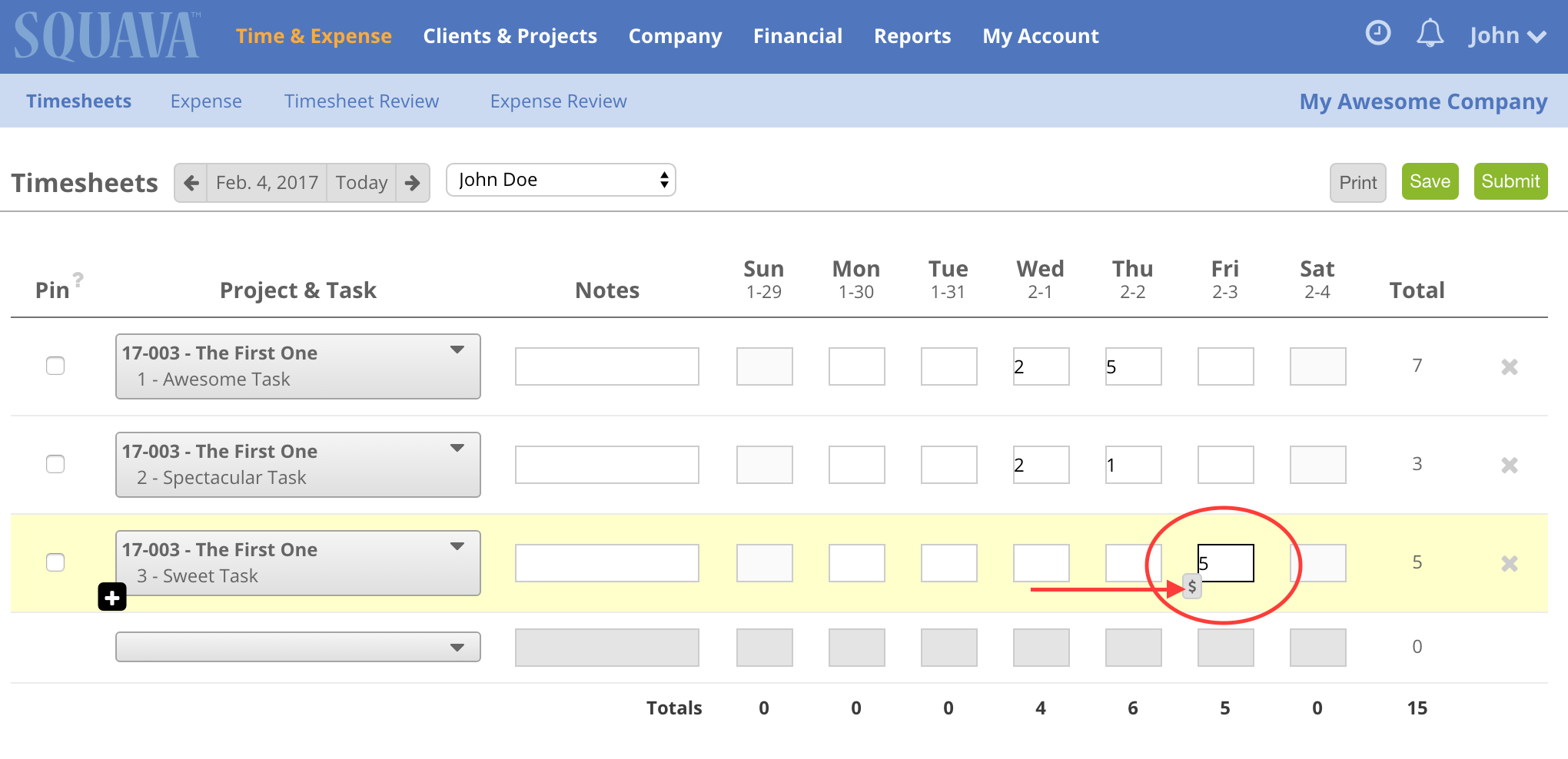 Entering Your Expenses – SQUAVA Support